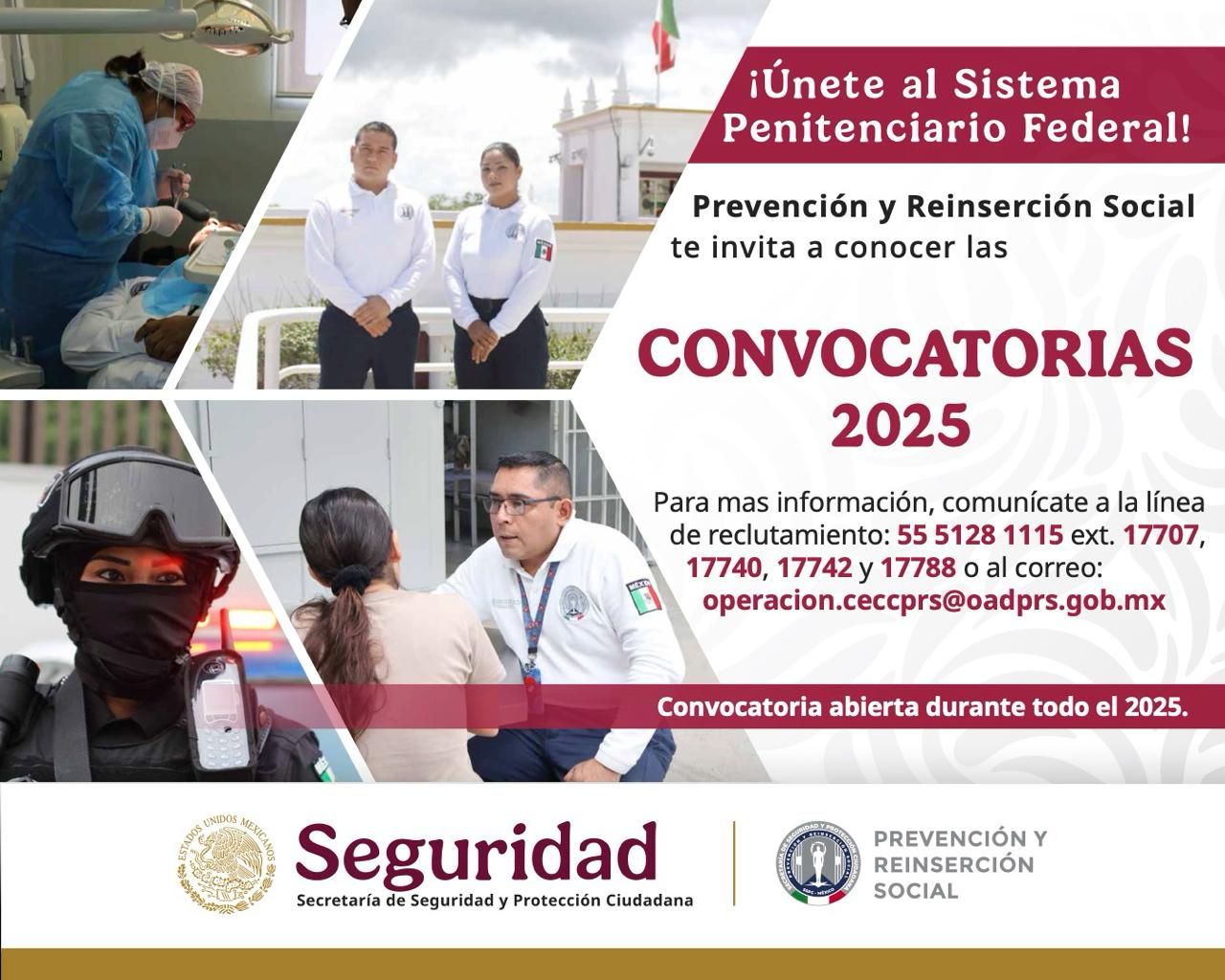 SSPC lanza convocatoria 2025 para el Sistema Penitenciario Federal ...